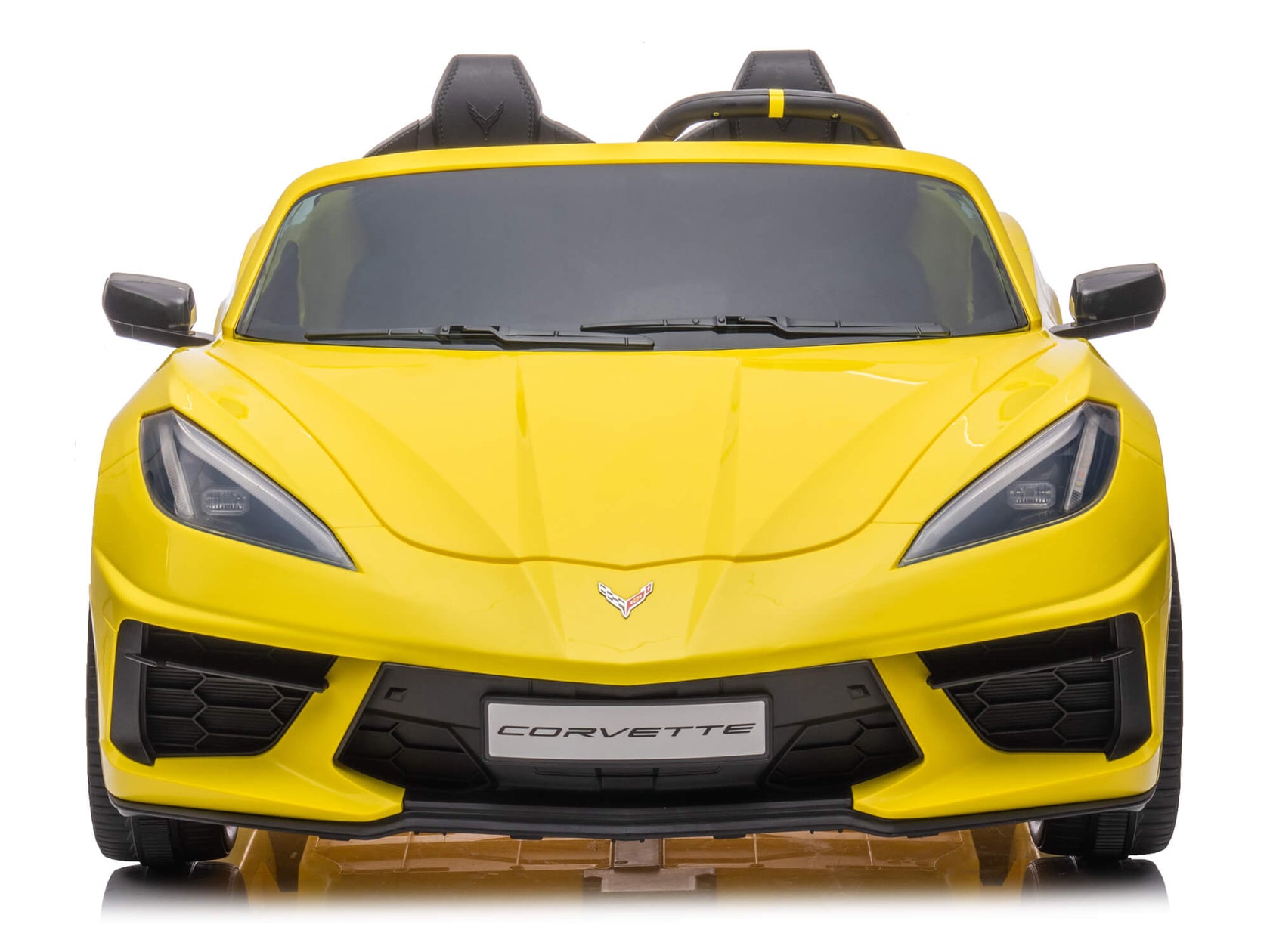 24V Chevrolet Corvette C8 2-Seater Ride On Car with Remote - Yellow ...