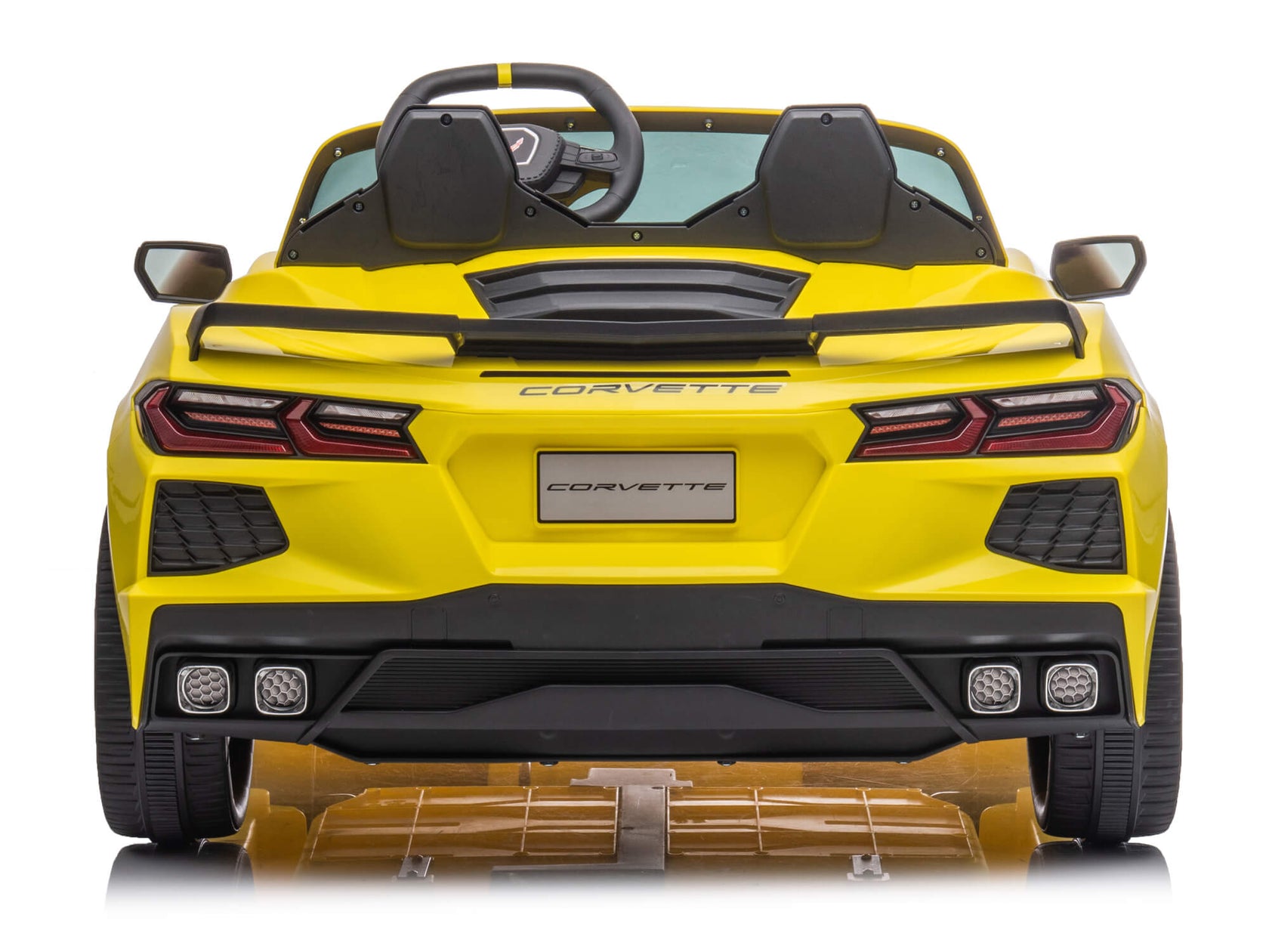 24V Chevrolet Corvette C8 2-Seater Ride On Car with Remote - Yellow ...