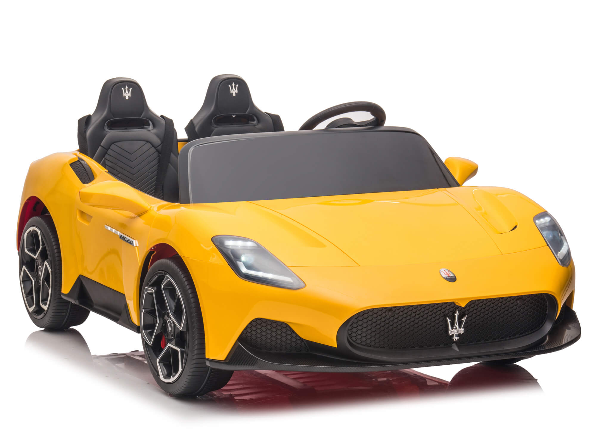 24V Maserati MC20 Two-Seater Kids Ride On Car with Remote - Yellow ...