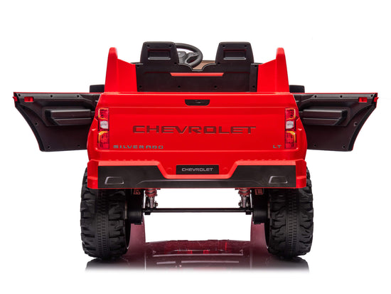 24V Chevrolet Silverado Ride on Truck for Kids with 2 Seats and Remote ...