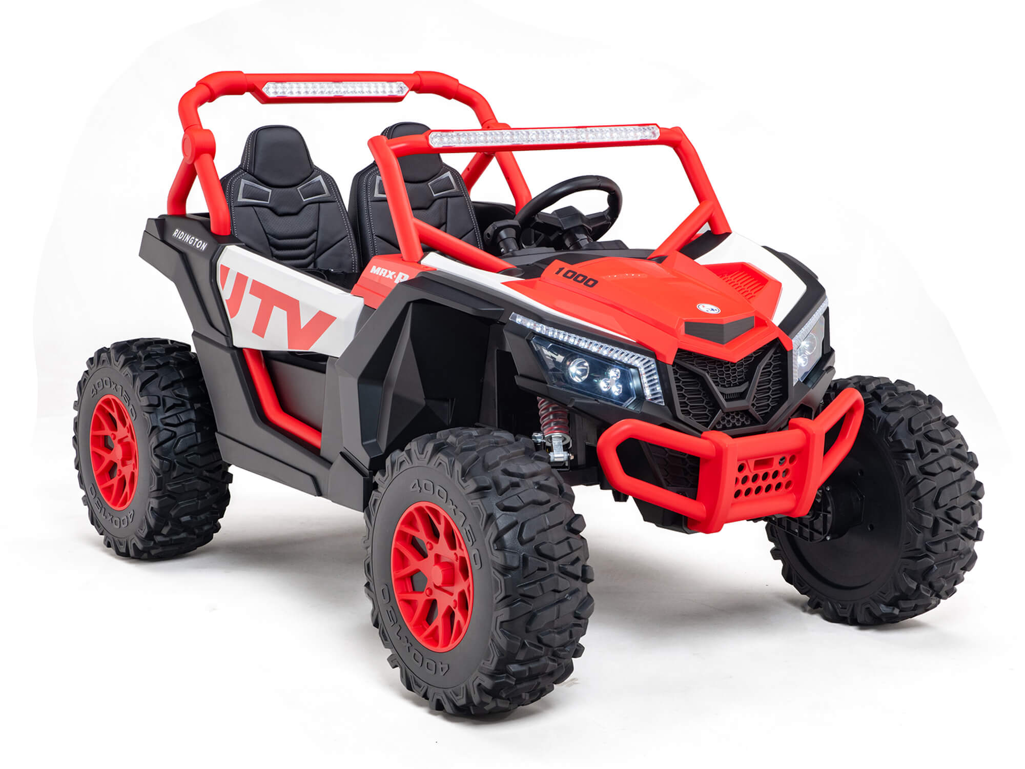 24V Ridington MAX-R All Terrain Ride-On Buggy with Remote - Red/White ...