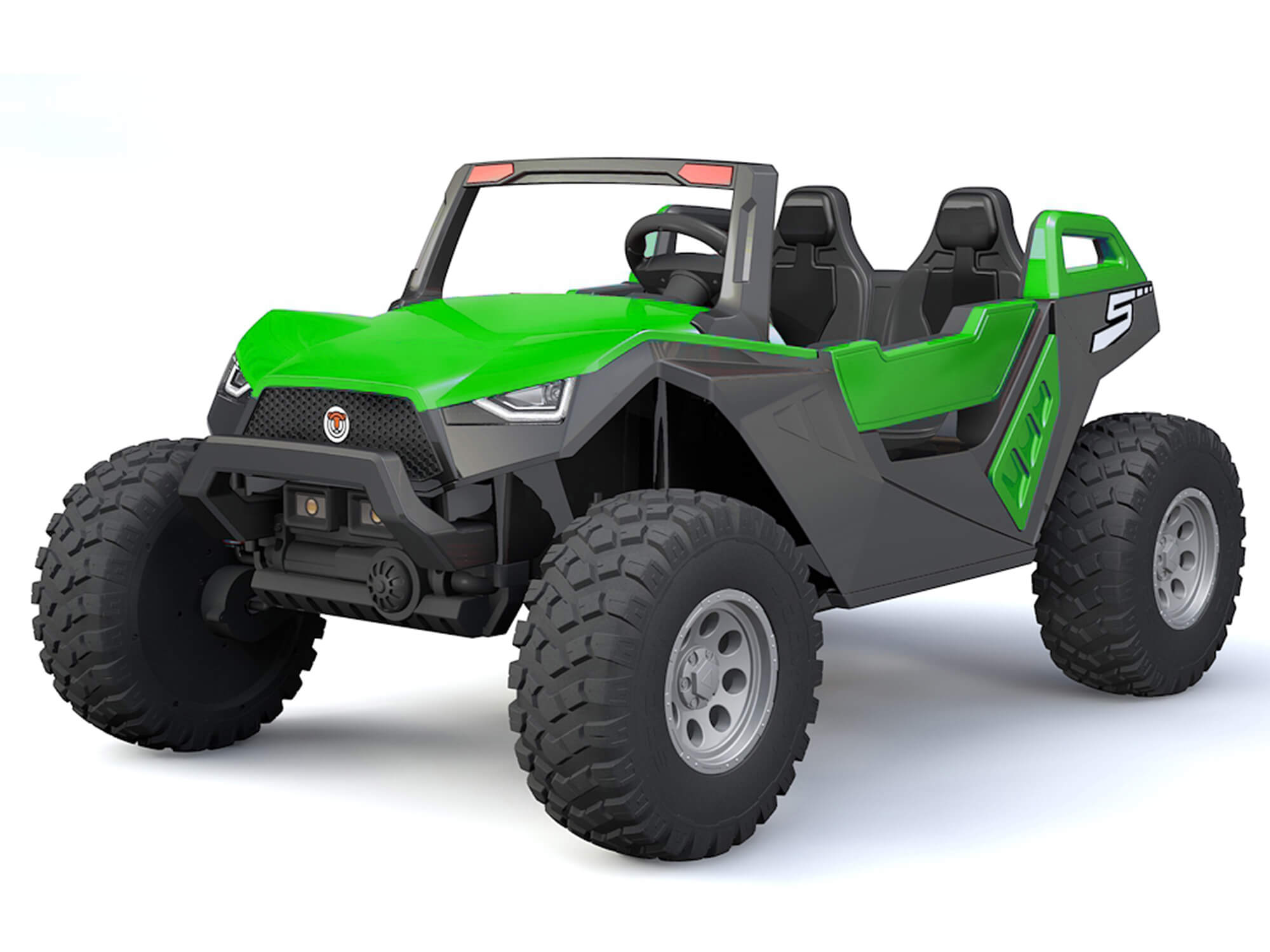24V Red Tiger All Terrain UTV Ride on Buggy with Remote - Green – Big ...