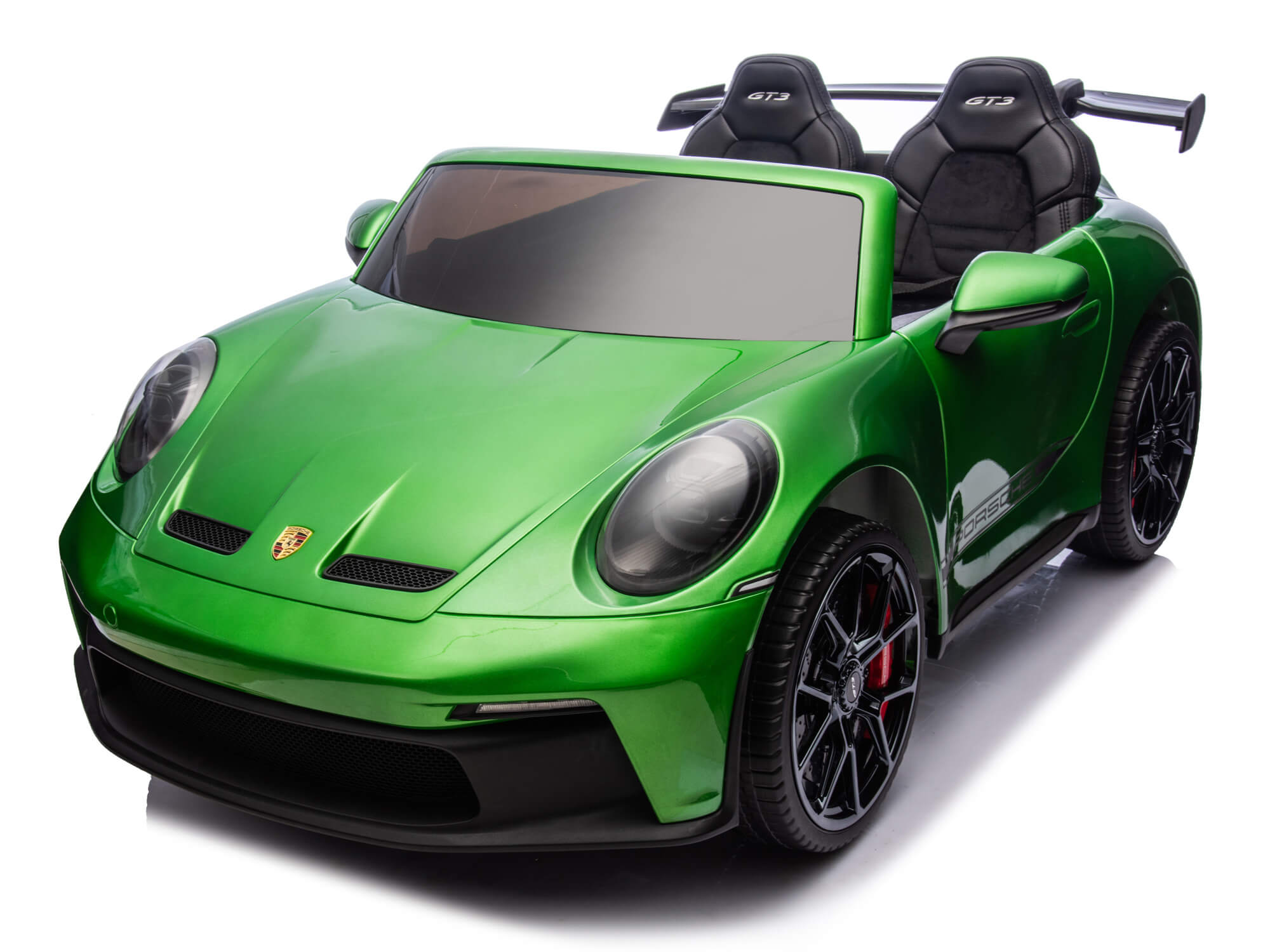 24V Porsche 911 GT3 Kids 2-Seater Ride On Car - Green – Big Toys Direct