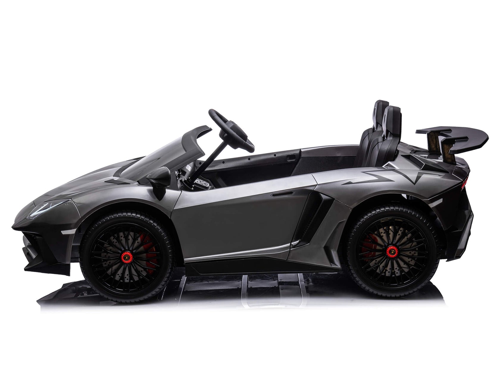 24V Lamborghini Aventador 2 Seater Ride on Car for Kids - Grey – Big ...