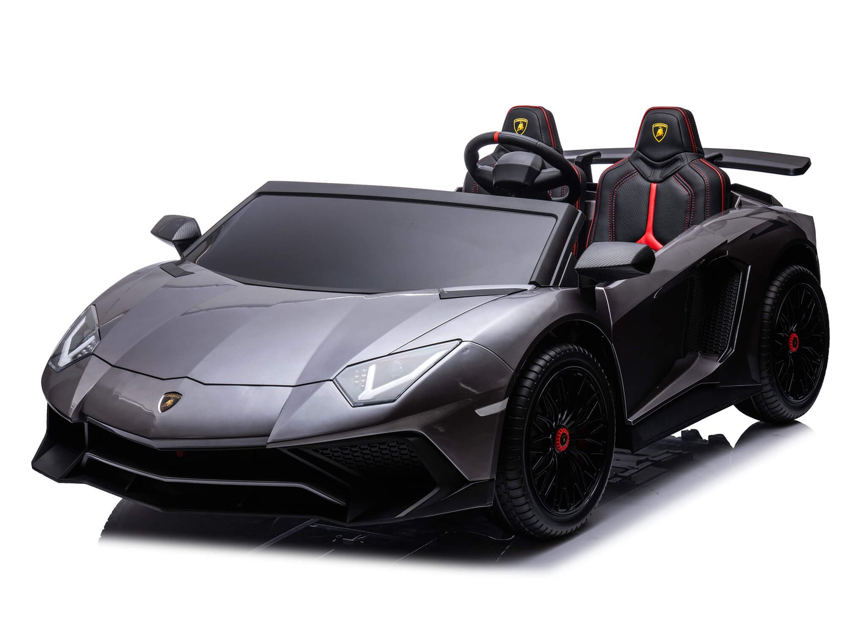 24V Lamborghini Aventador 2 Seater Ride on Car for Kids - Grey – Big ...
